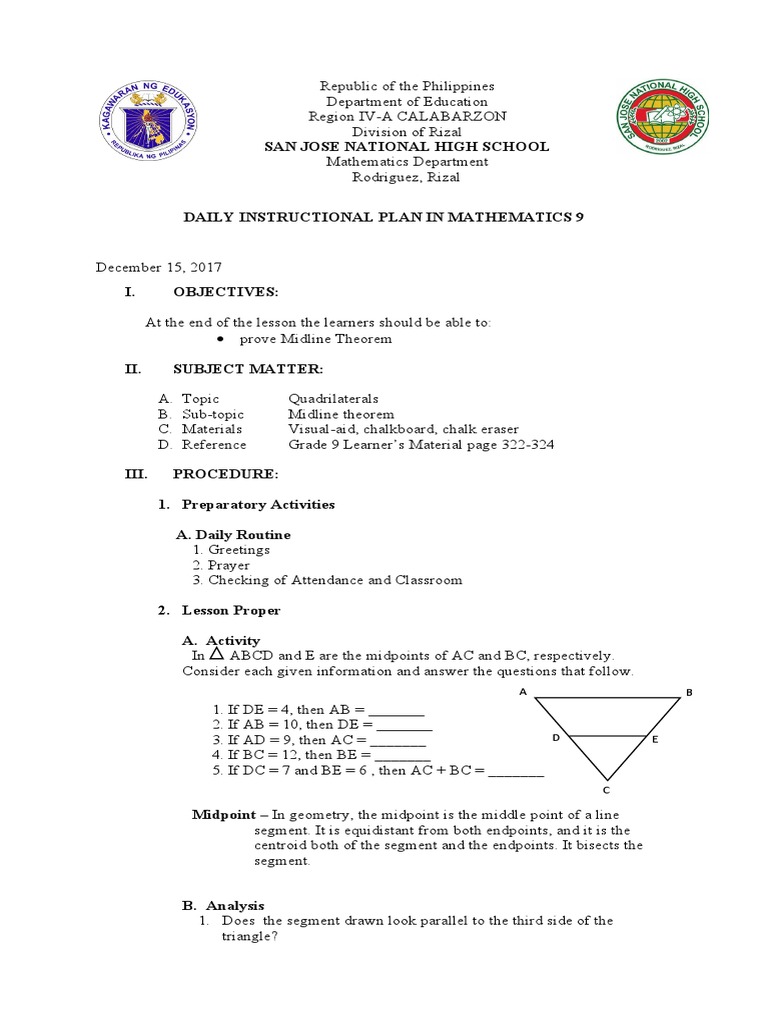 Midline Theorem | PDF | Elementary Geometry | Euclidean Geometry