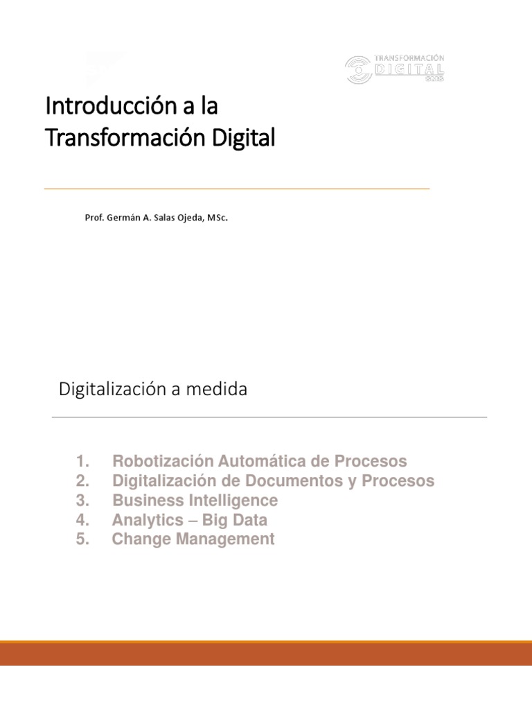 Introducción A La Transformación Digital 1 | PDF | Comercio electrónico ...