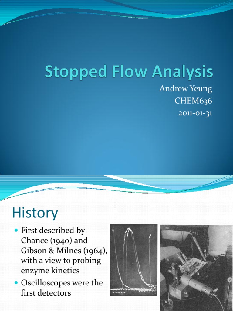 Stopped Flow Analysis | PDF | Chemical Reactions | Spectrophotometry