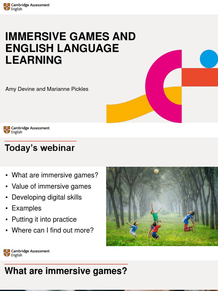 Immersive Games and English Language Learning | PDF | Learning | Role ...