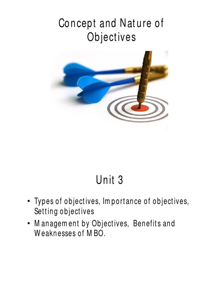 Unit 3 Concept and Nature of Objectives | PDF | Goal | Employment