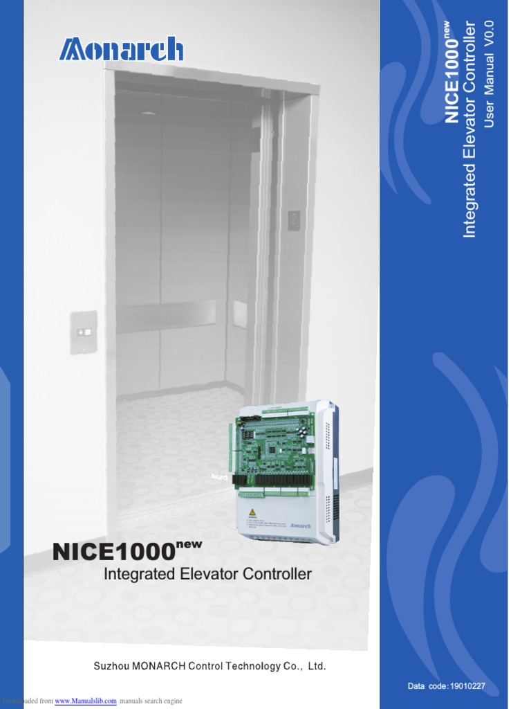 NICE1000 Integrated Elevator Manual | PDF | Elevator | Power Supply
