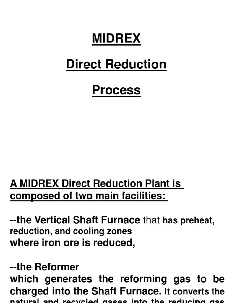 midrex_direct_reduction_process_lecture_note | Steelmaking | Natural Gas