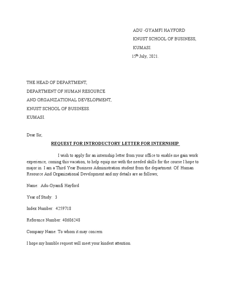 Copy-YOUNG'S INTERNSHIP LETTER | PDF