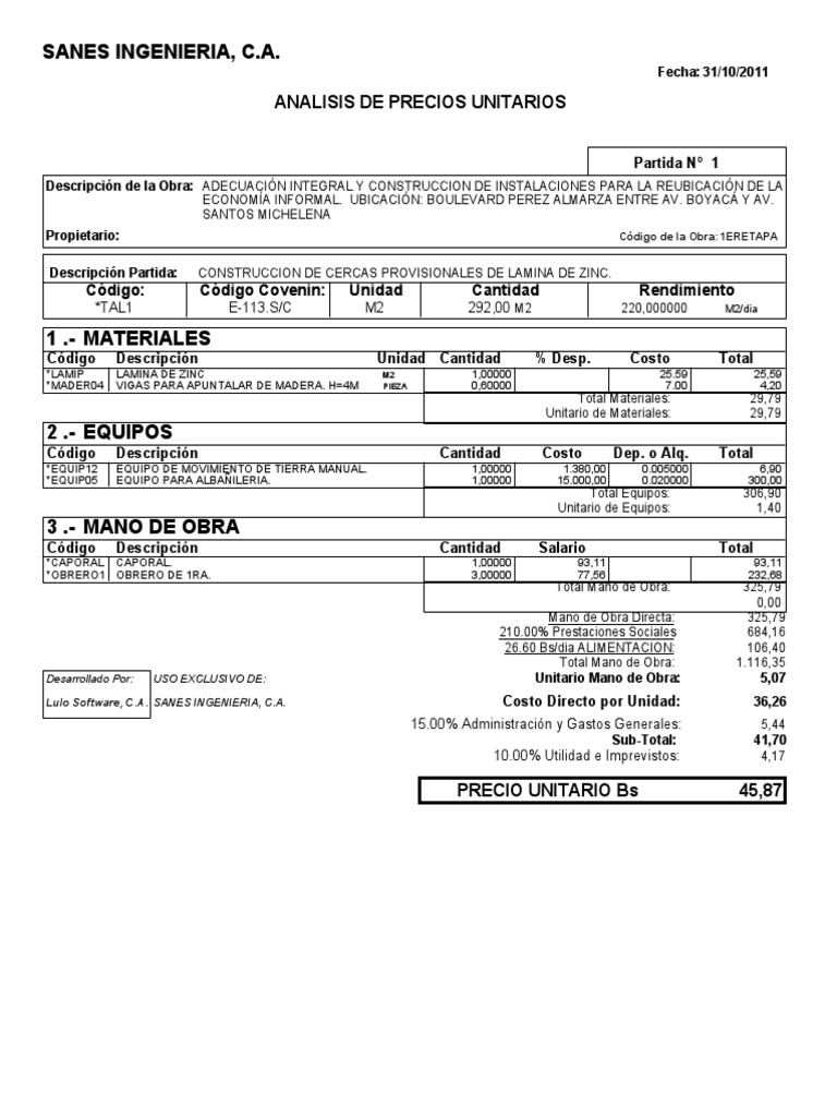 Apus 1 | PDF | Ingeniero civil | Material compuesto