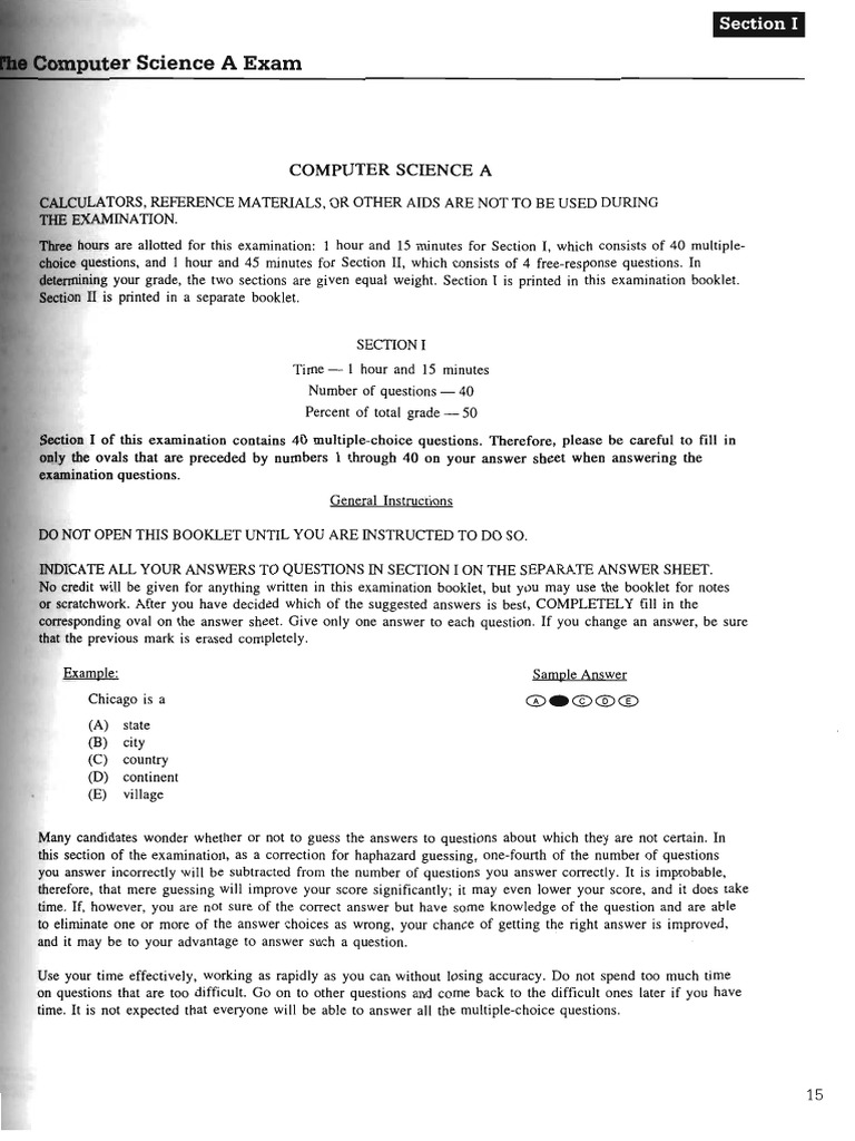 APCS A 2004 Multiple Choice | PDF