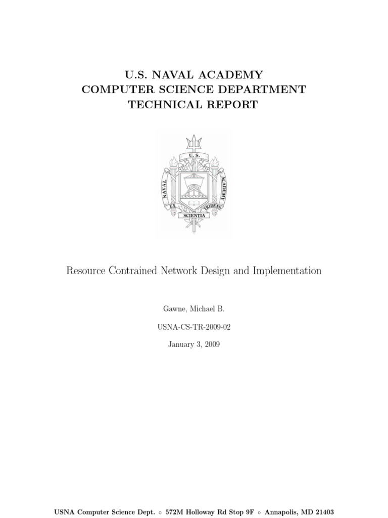 U.S. Naval Academy Computer Science Department Technical Report ...