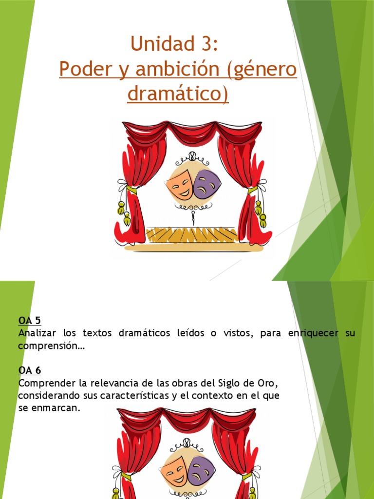 Elementos Del Género Dramático 2°medio | PDF