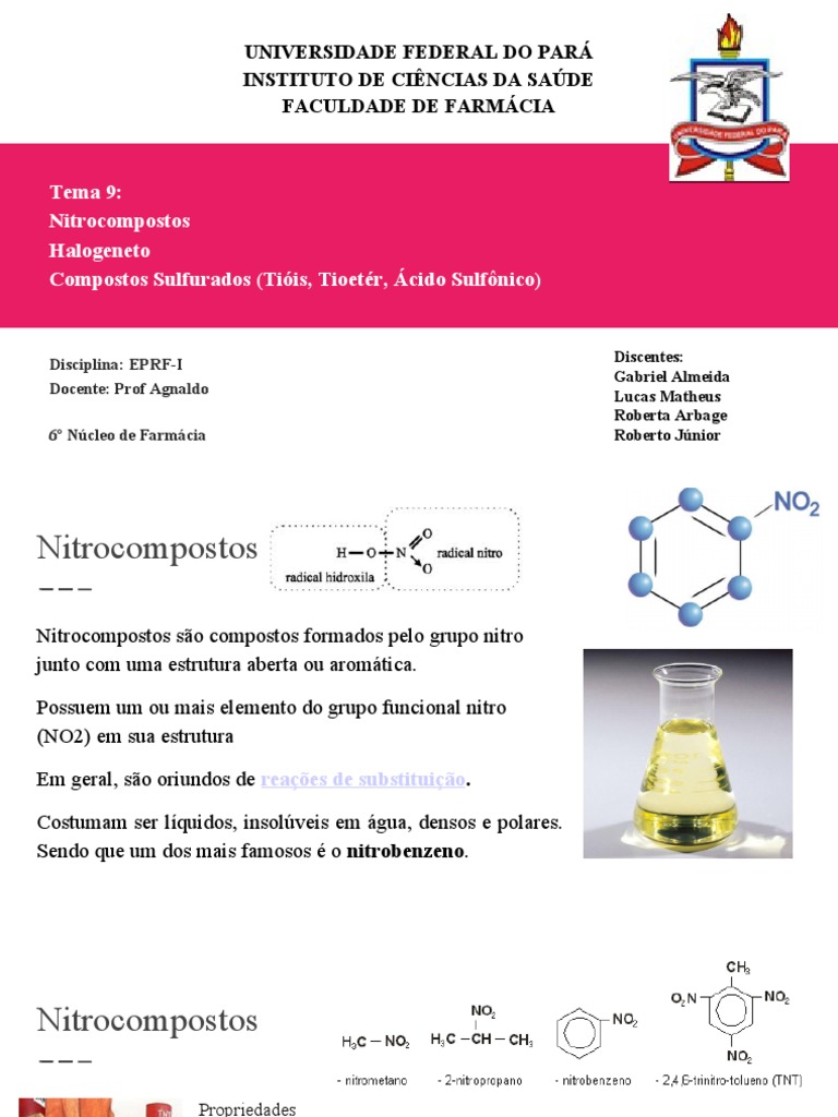 Propriedades e Nomenclatura de Nitrocompostos e Halogenetos | PDF ...