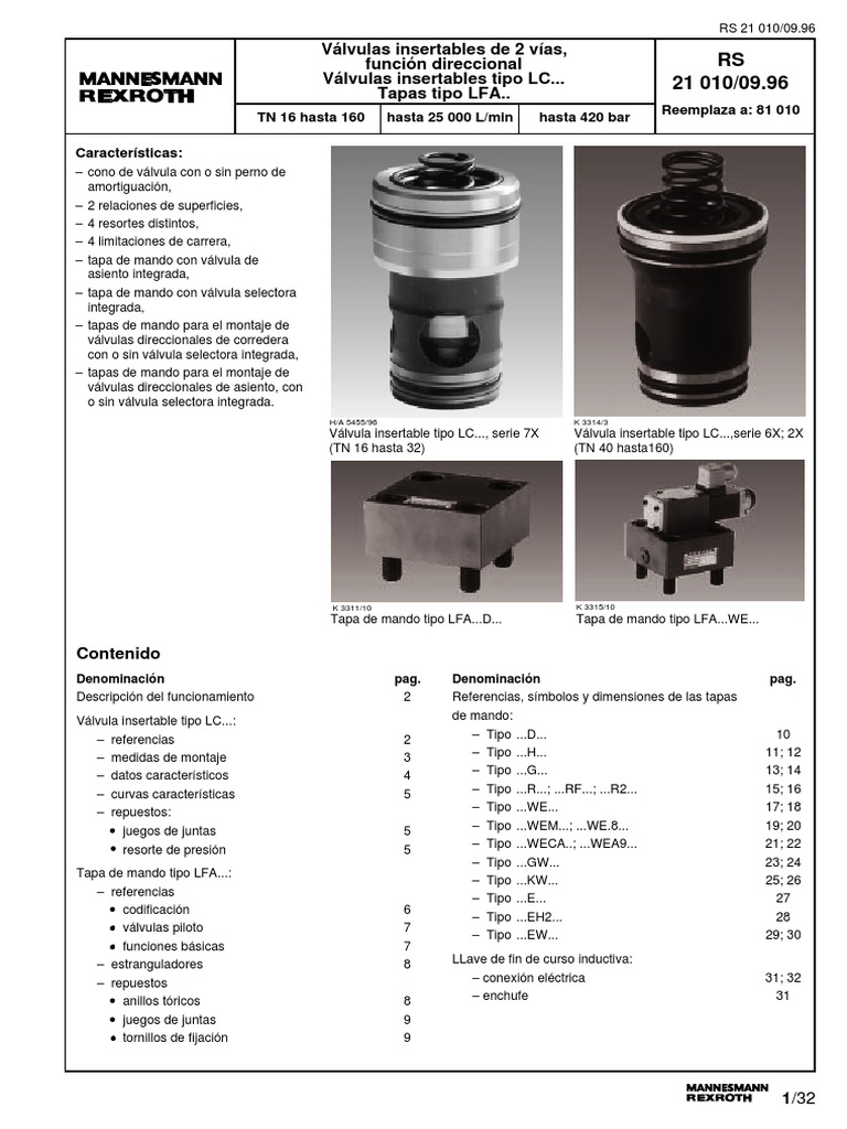 C07 - Rexroth - Elemento Logico | PDF | Máquinas | Cantidades fisicas