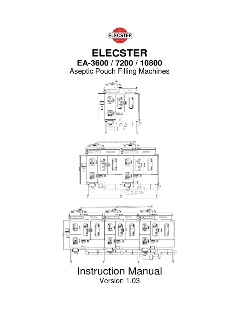 Elecster Aseptic Pouch Filling Manual | PDF | Sterilization ...