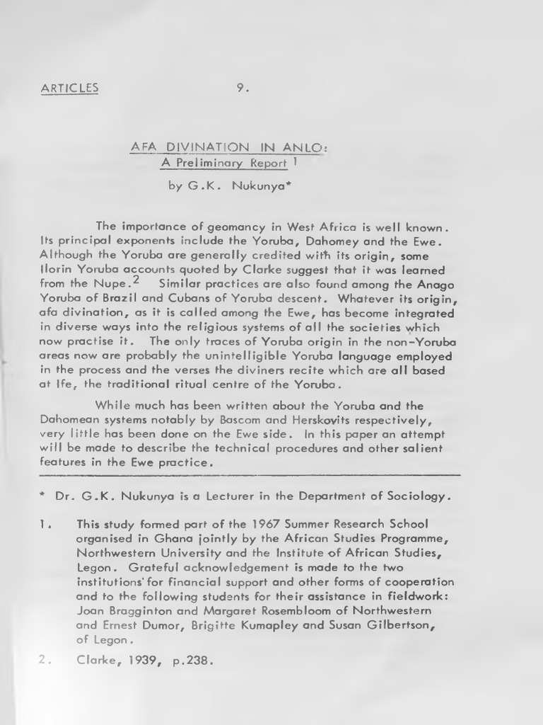 AFA Divination in Anlo | PDF | Foreign Language Studies