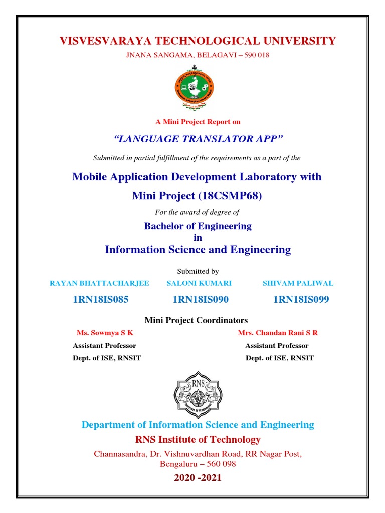 LANGUAGE TRANSLATOR APP Report | PDF | Android (Operating System ...