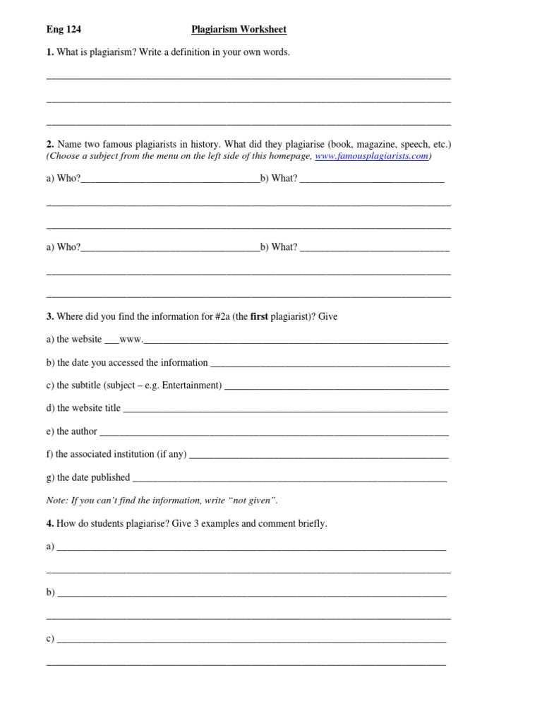Plag Activity | PDF | Plagiarism | Human Communication