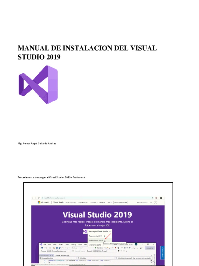 Manual de Instalacion Del Visual Studio 2019 | PDF