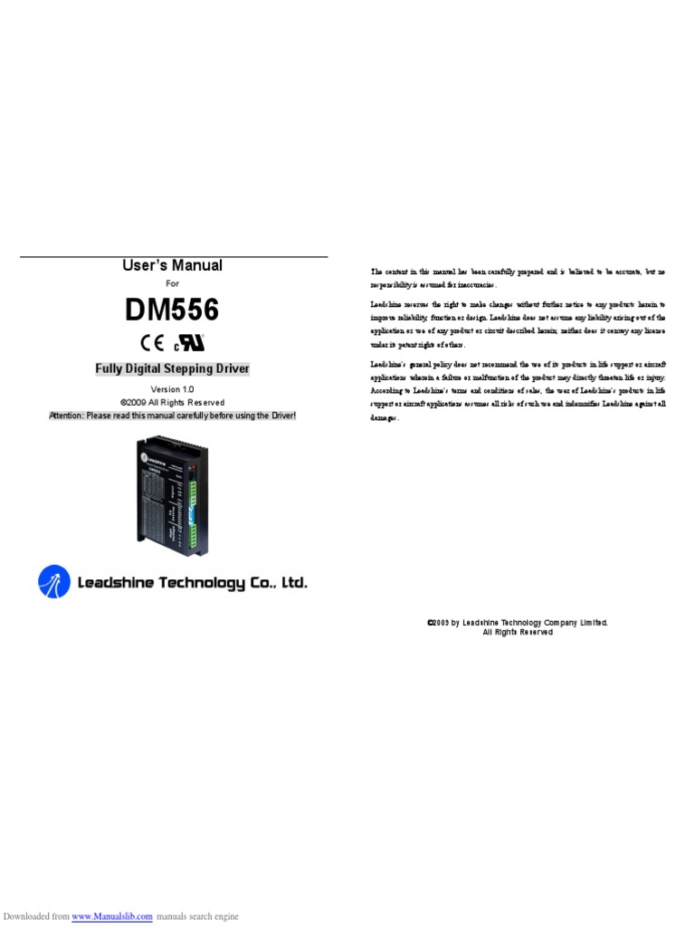 User's Manual: Fully Digital Stepping Driver | PDF | Electric Motor ...