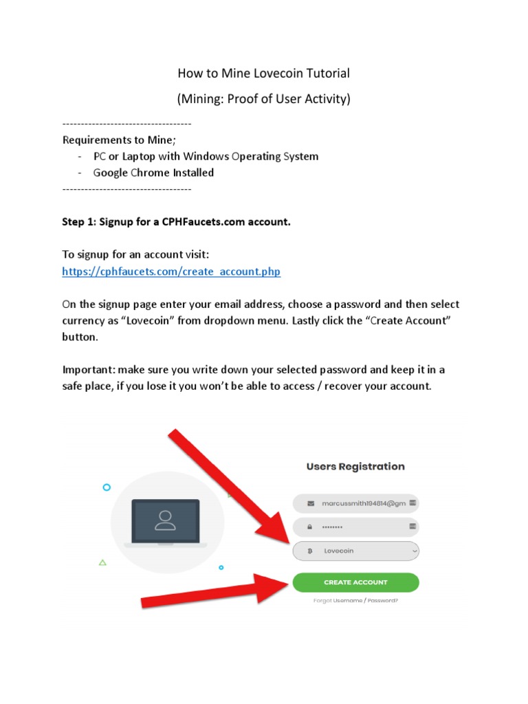 How To Mine Lovecoin Tutorial (Mining: Proof of User Activity) | PDF | Computer File | Command ...