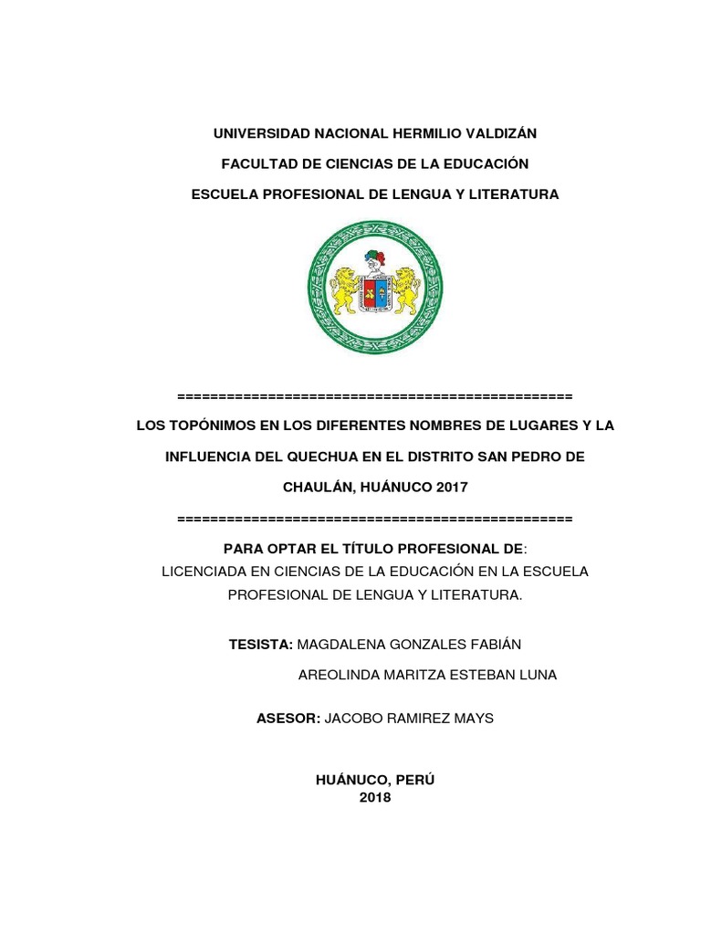 TOPONIMIA | PDF | Lengua española | Geografía