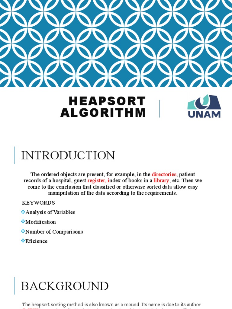 Algoritmo De Heapsort Expo Pdf Mathematical Logic Computer Science