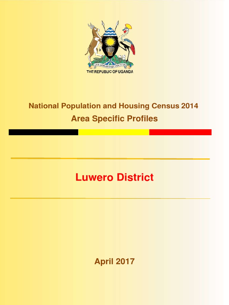 Luwero District: Area Specific Profiles | PDF | Household | Census