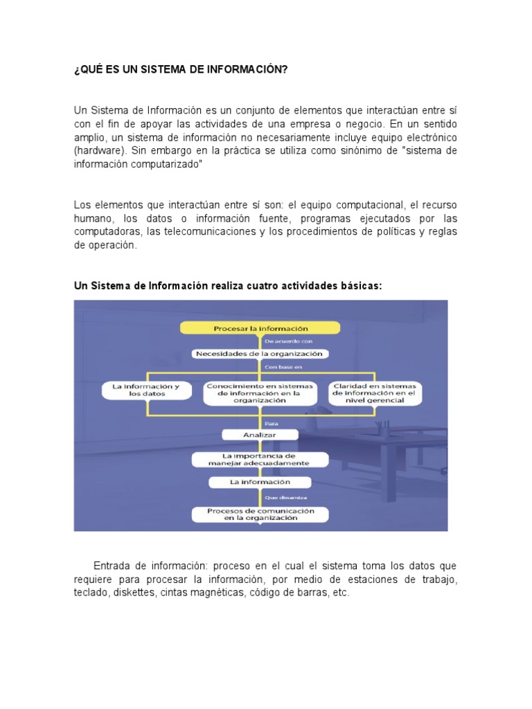Definición de Sistema de Información | PDF | Sistema de informacion ...
