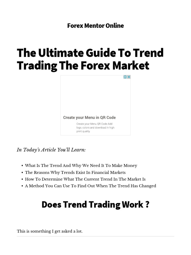 The Ultimate Guide To Trend | PDF | Market (Economics) | Money