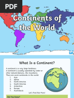 Continents and Oceans of The World PowerPoint | PDF | Continent | Oceans