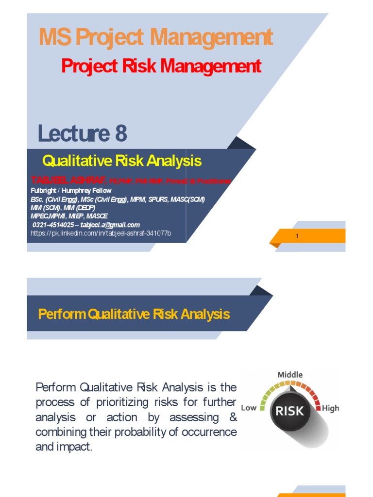 Project Risk Management | PDF | Risk | Risk Management