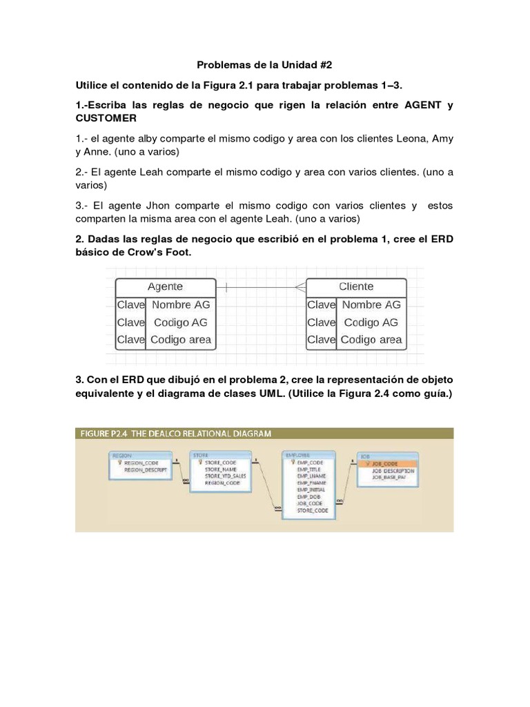 Problemas U2. | PDF | Bases de datos