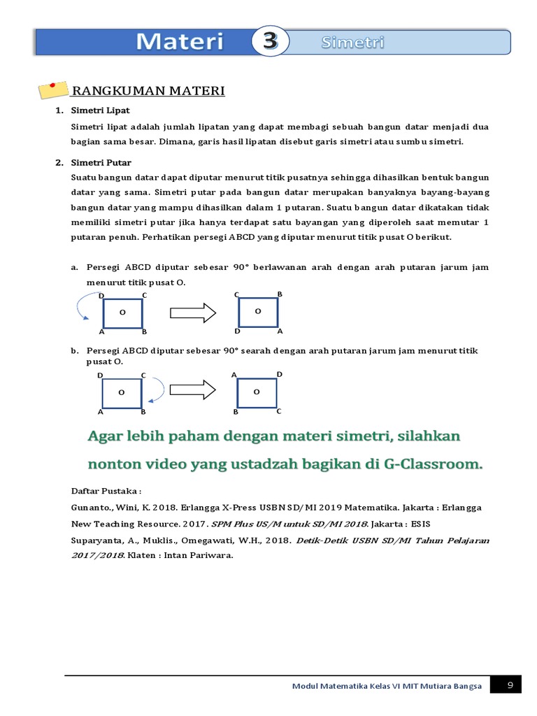 Modul Math 6-Simetri | PDF