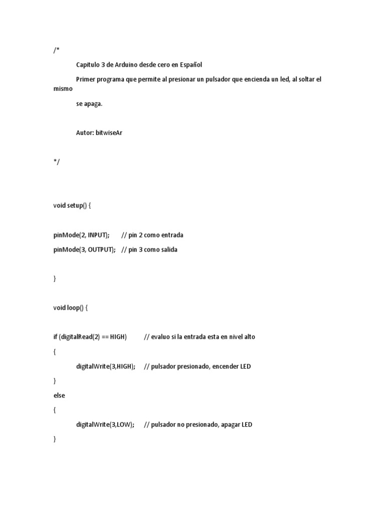 Capitulo 3 de Arduino Desde Cero en Español | PDF