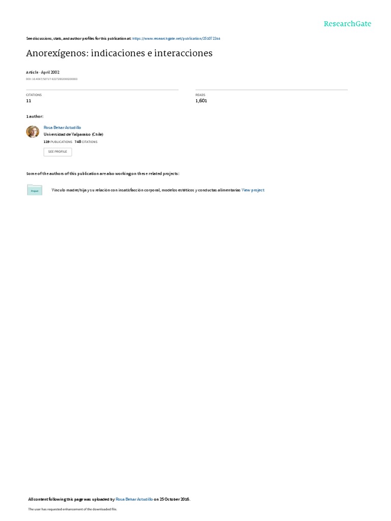 Anorexígenos: Indicaciones e Interacciones: April 2002 | PDF | Drugs ...