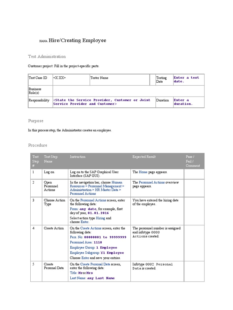 Hire/Creating Employee: Test Administration | PDF | Graphical User ...