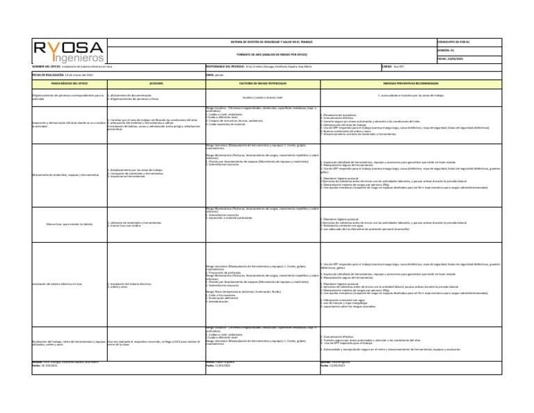 Aro Ryosa | PDF | Seguridad y salud ocupacional