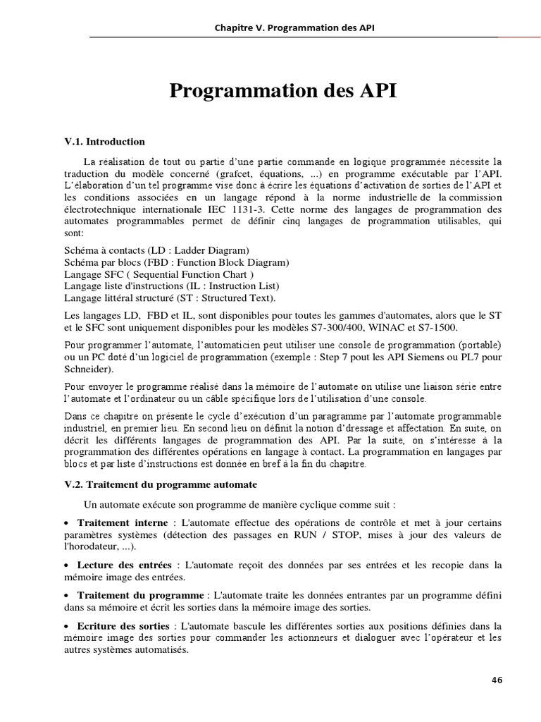Programmation API : Langages et Cycles | PDF | Langage de programmation | Structure de contrôle