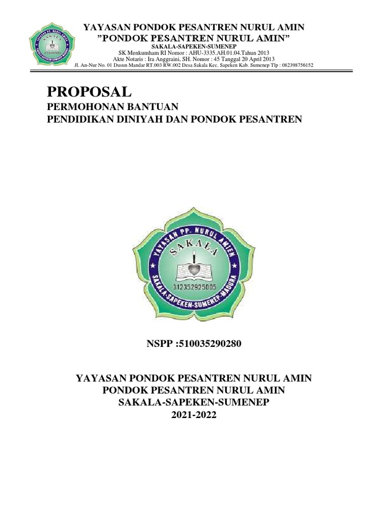 Proposal Simba PP Nurul Amin | PDF | Kesehatan Holistik