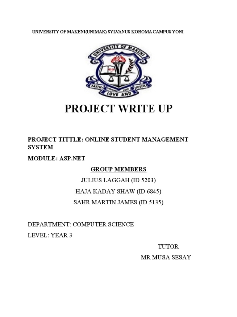 Project Write-Up in Online Student Management System | PDF | Login | Web Application