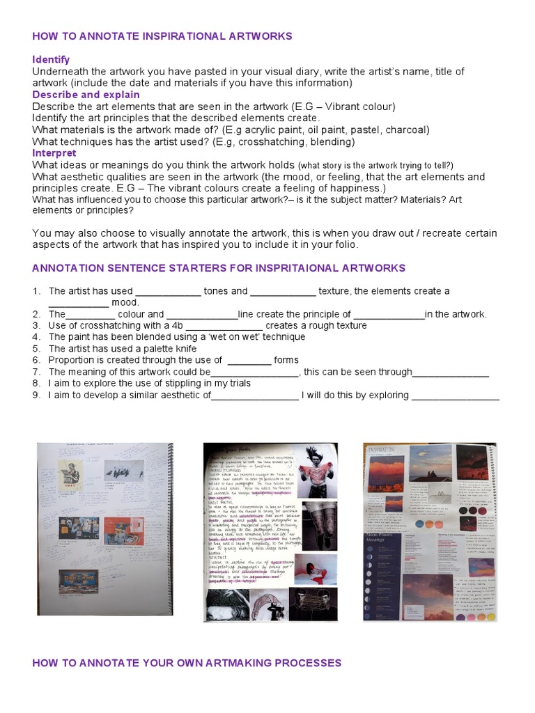 Annotation Handout | Download Free PDF | Drawing | Psychological Concepts