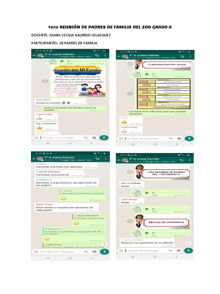 1era REUNIÓN DE PADRES DE FAMILIA DEL 2DO GRADO A | PDF