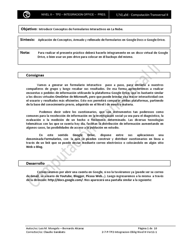 2 7 P TP2 Integracion Oblig Nivel II Ver11 1 | PDF | Red mundial | Internet y web