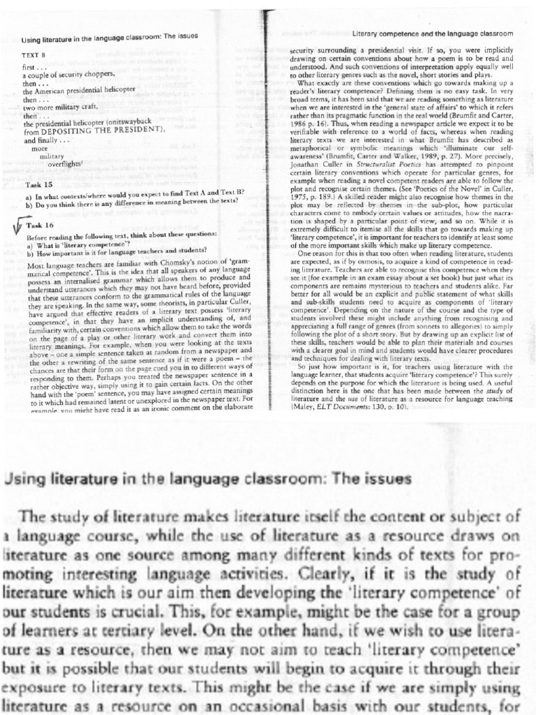 Literary Competence (Lazar) | PDF