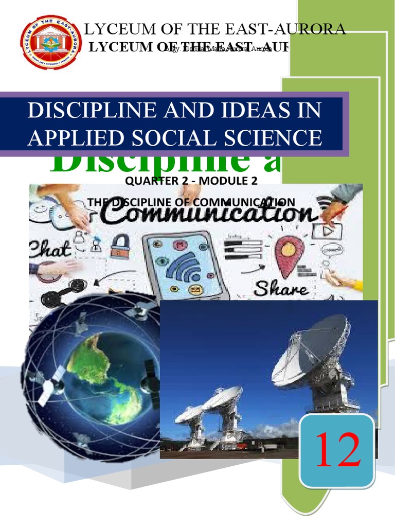 Q2 DIASS Week 2 Module 2 (Discipline of Communication) | PDF ...