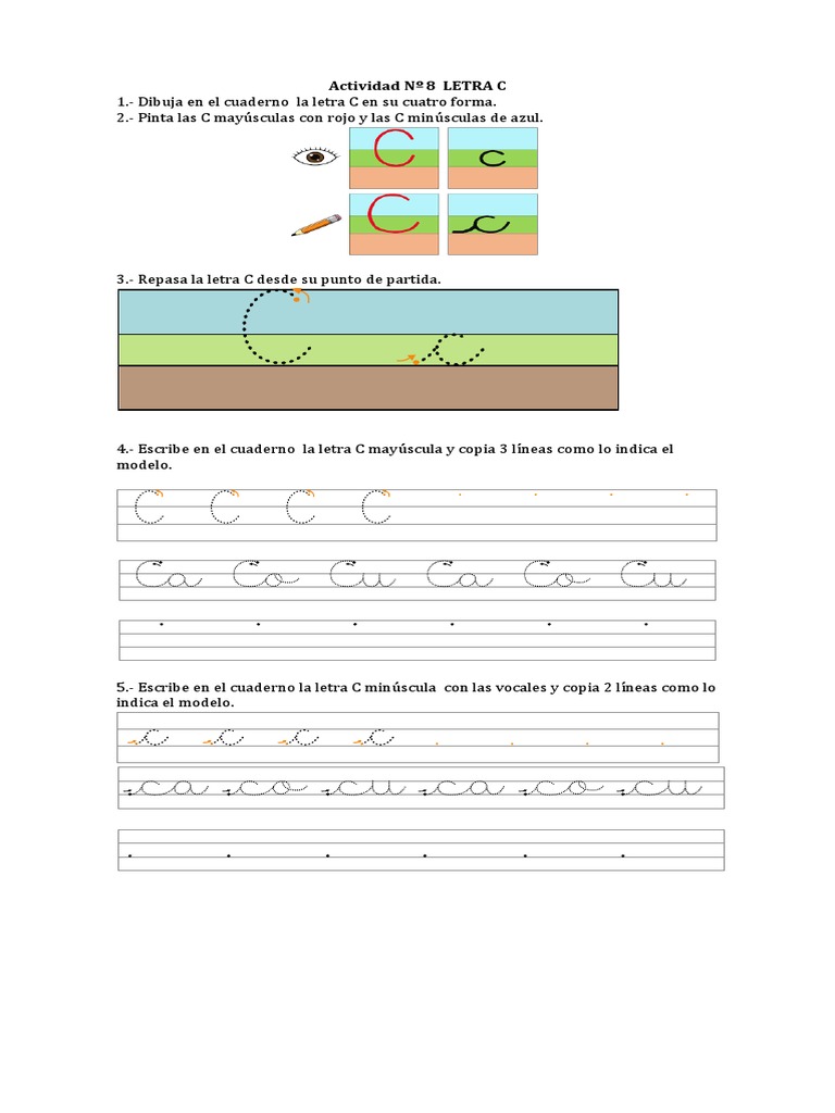 Actividades para aprender la letra C | PDF