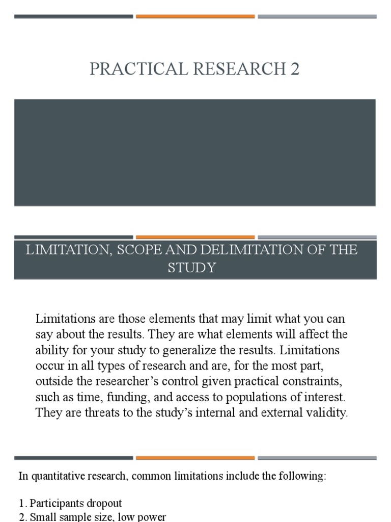 Practical Research 2 Scope and Delimitations | PDF
