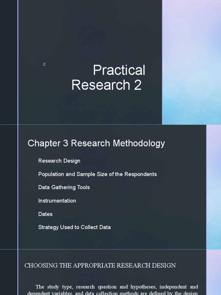 Practical Research 2 - Chap.3 | PDF | Sampling (Statistics) | Experiment