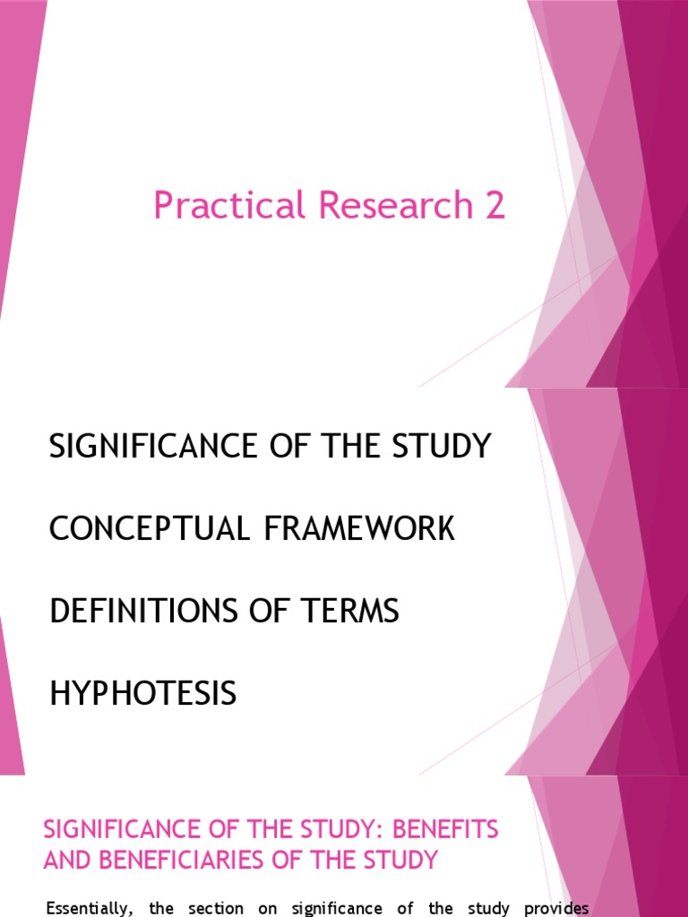 Practical Research 2 Significance of The Study | PDF | Conceptual ...
