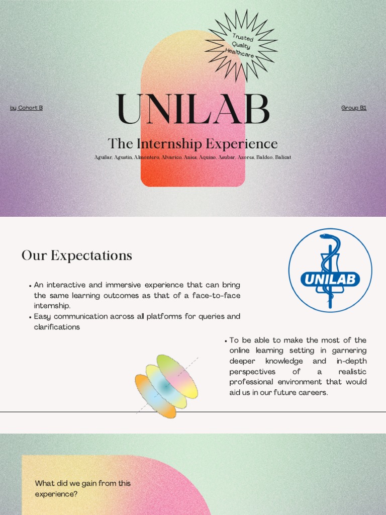 Unilab: The Internship Experience | PDF | Simulation | Applied Psychology