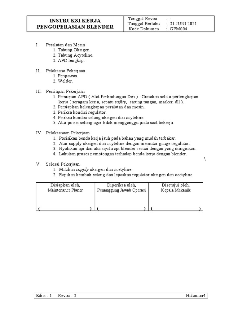 Panduan Pengoperasian Blender Acyteline | PDF