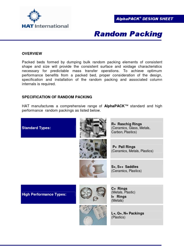 Design Guide - Random Packing | PDF | Chemistry | Materials