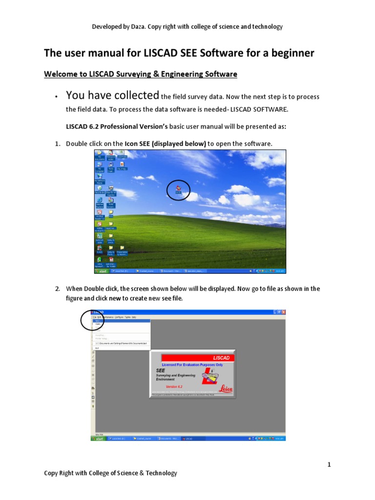 You Have Collected: The User Manual For LISCAD SEE Software For A ...